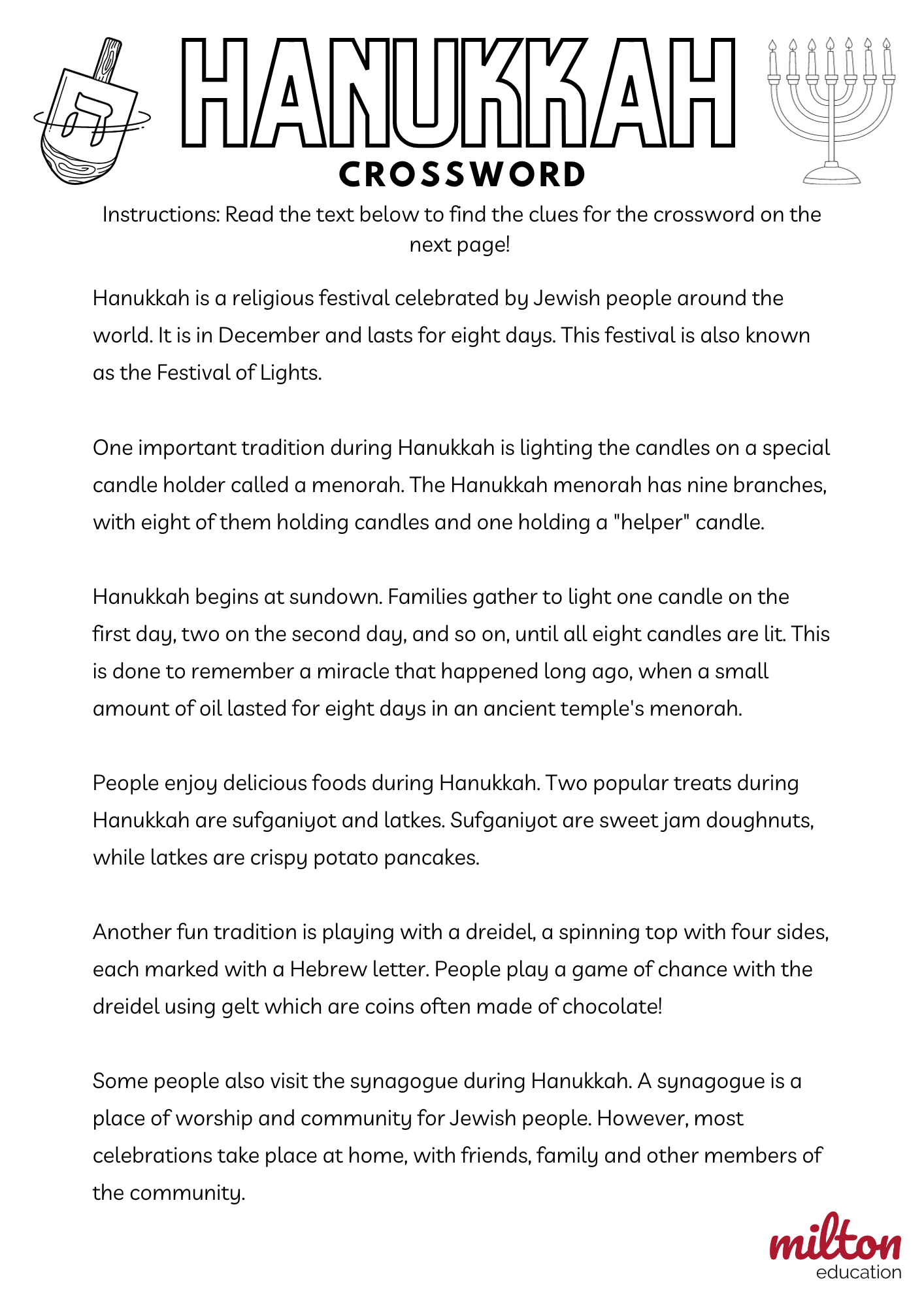 Free Resource: December Festivals – Milton Teachers